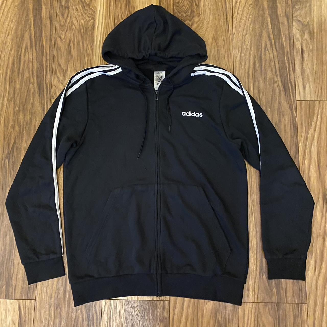 Adidas Zip Up Hoodie Size Large - Depop