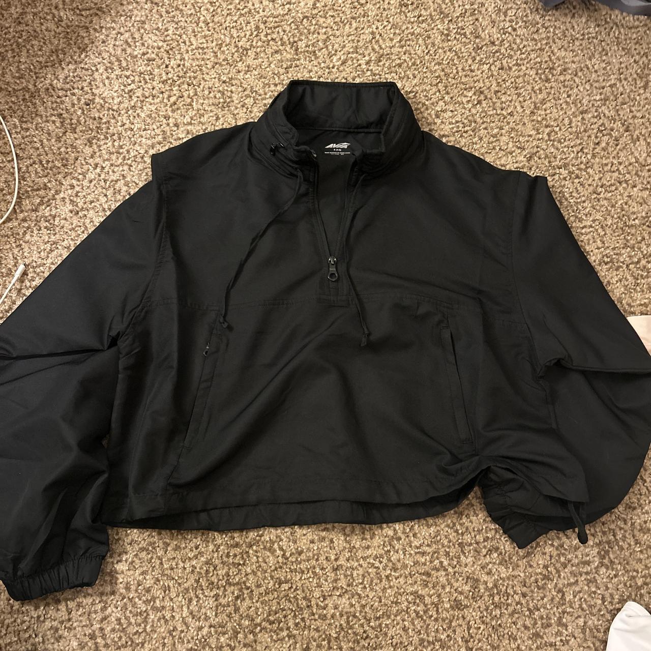 Black half zip wind breaker. never worn - Depop