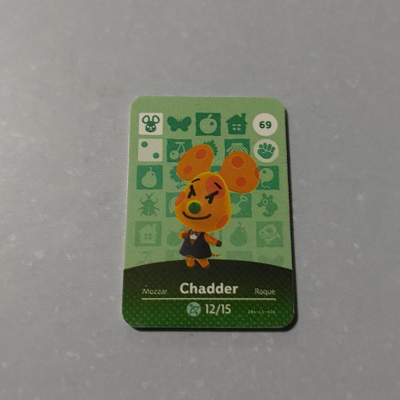 Chadder Animal Crossing 1" amiibo card - Depop