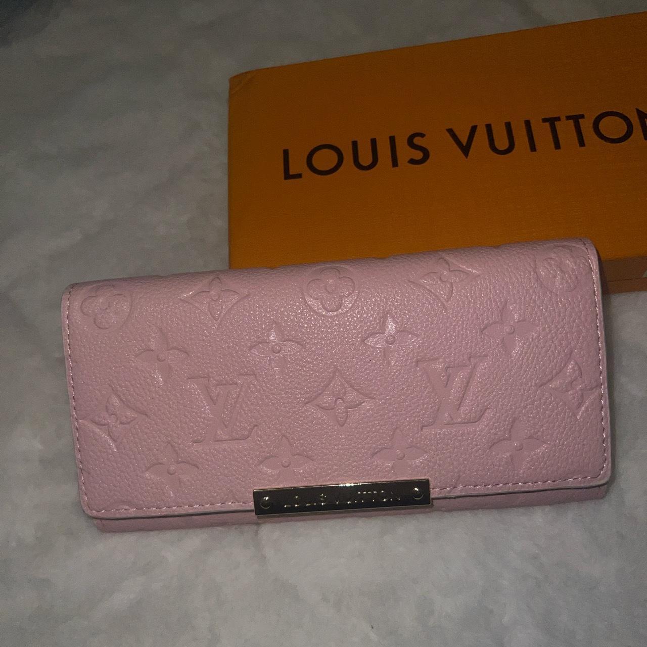pink long lv wallet - Depop