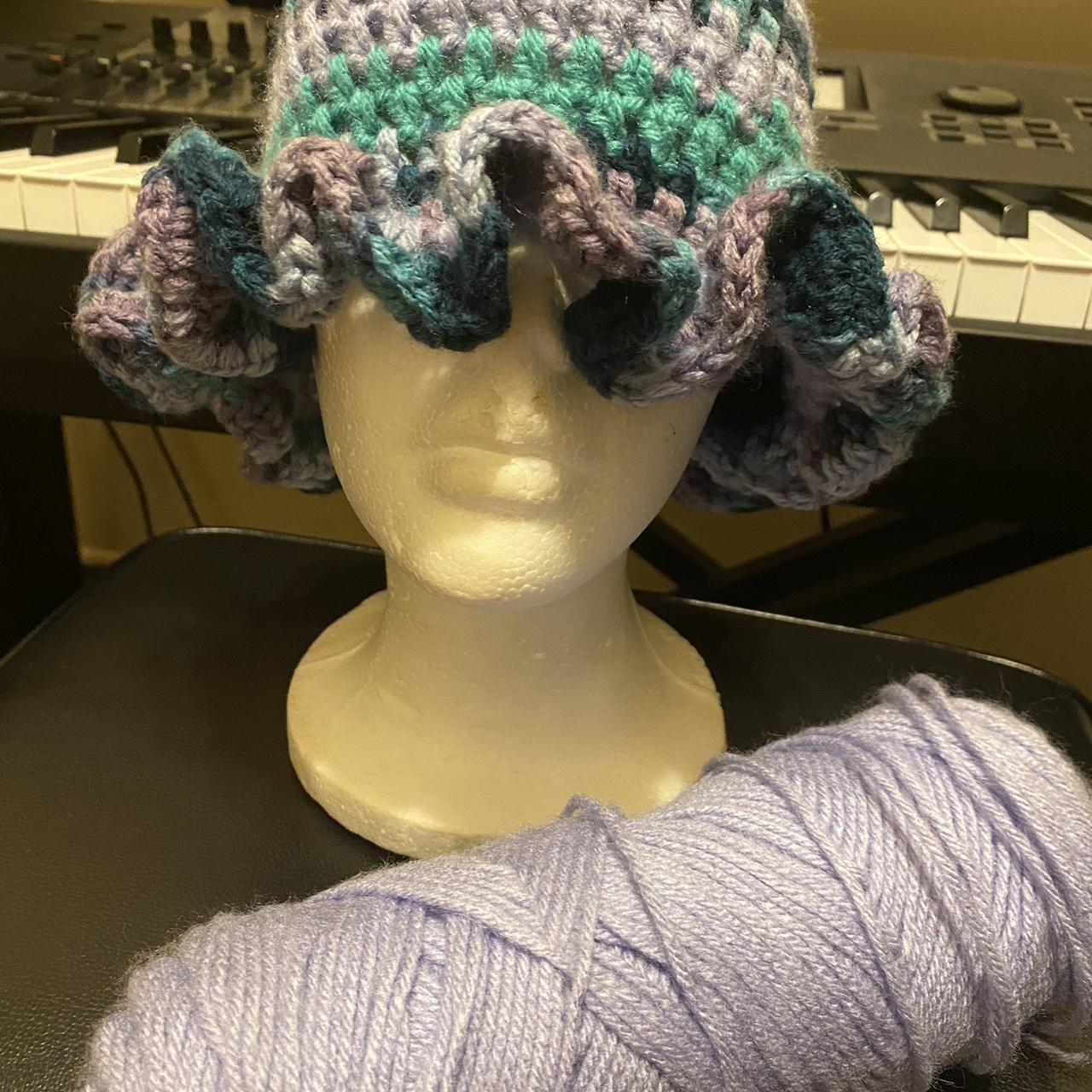 Colorway Ruffle Hat 💜 - crochet by me (open to... - Depop