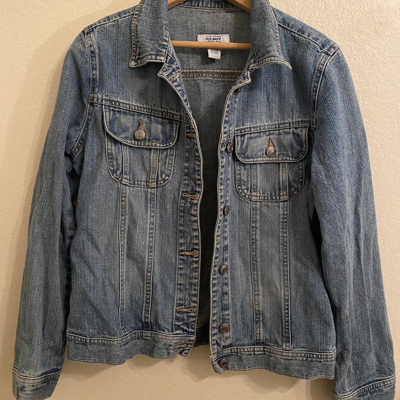 Old navy jean jacket, size medium. Pre-loved but... - Depop