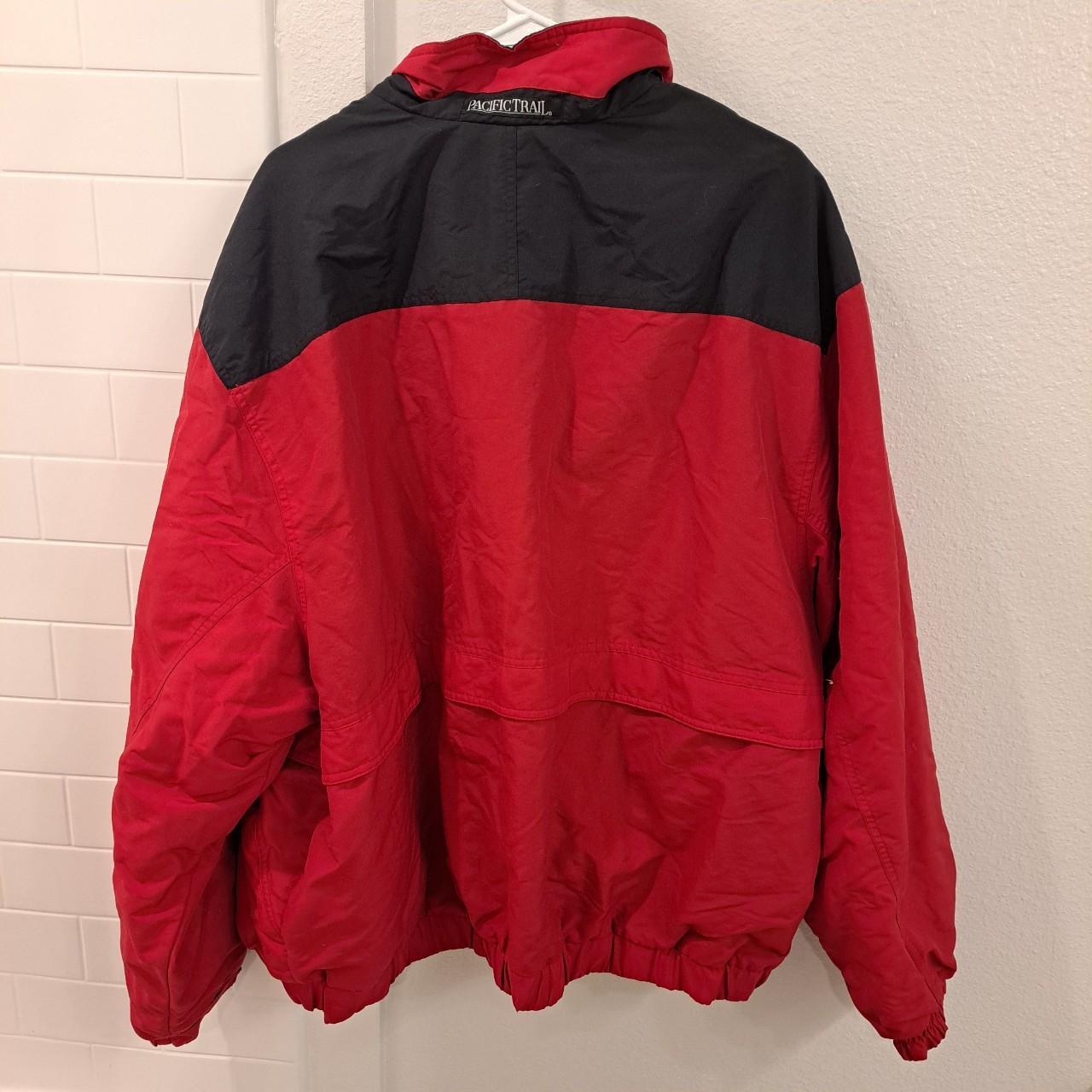 London Fog Men's Black and Red Jacket | Depop