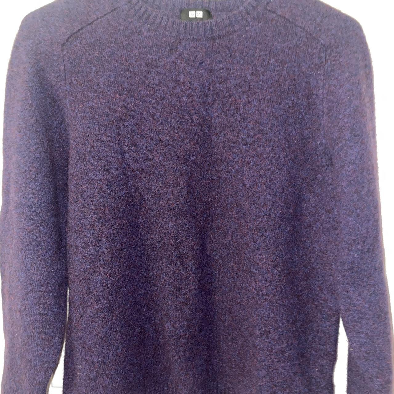 Uniqlo Purple Wool Sweater Large - Depop