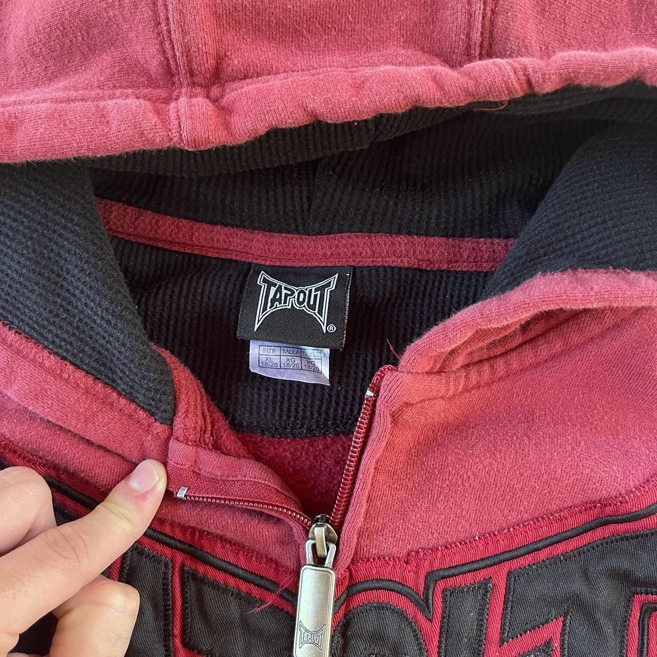 Y2k Tapout Stitched Front and Back Maroon Jacket... - Depop