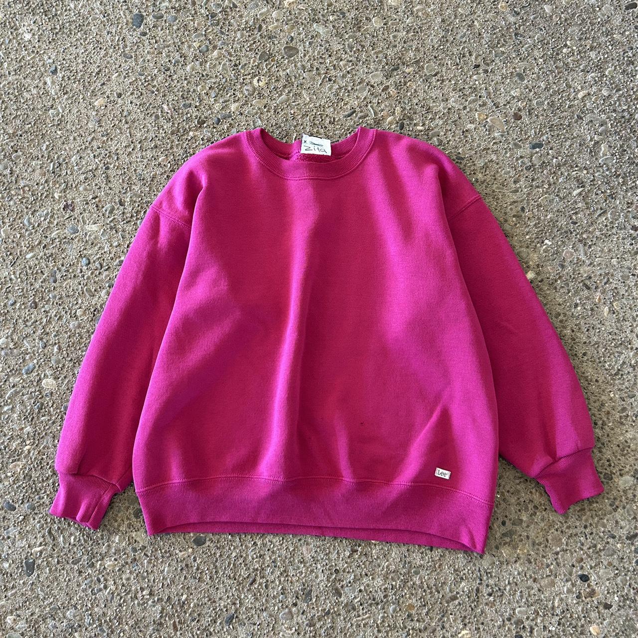 Vintage pink Lee crewneck Tagged size... - Depop