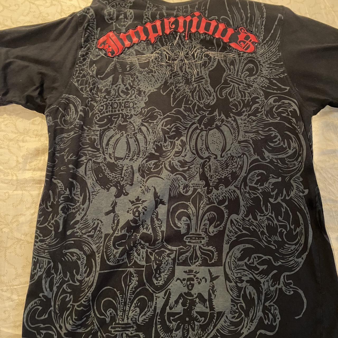 Imperious Brand Sick Affliction style Black Red Size... - Depop