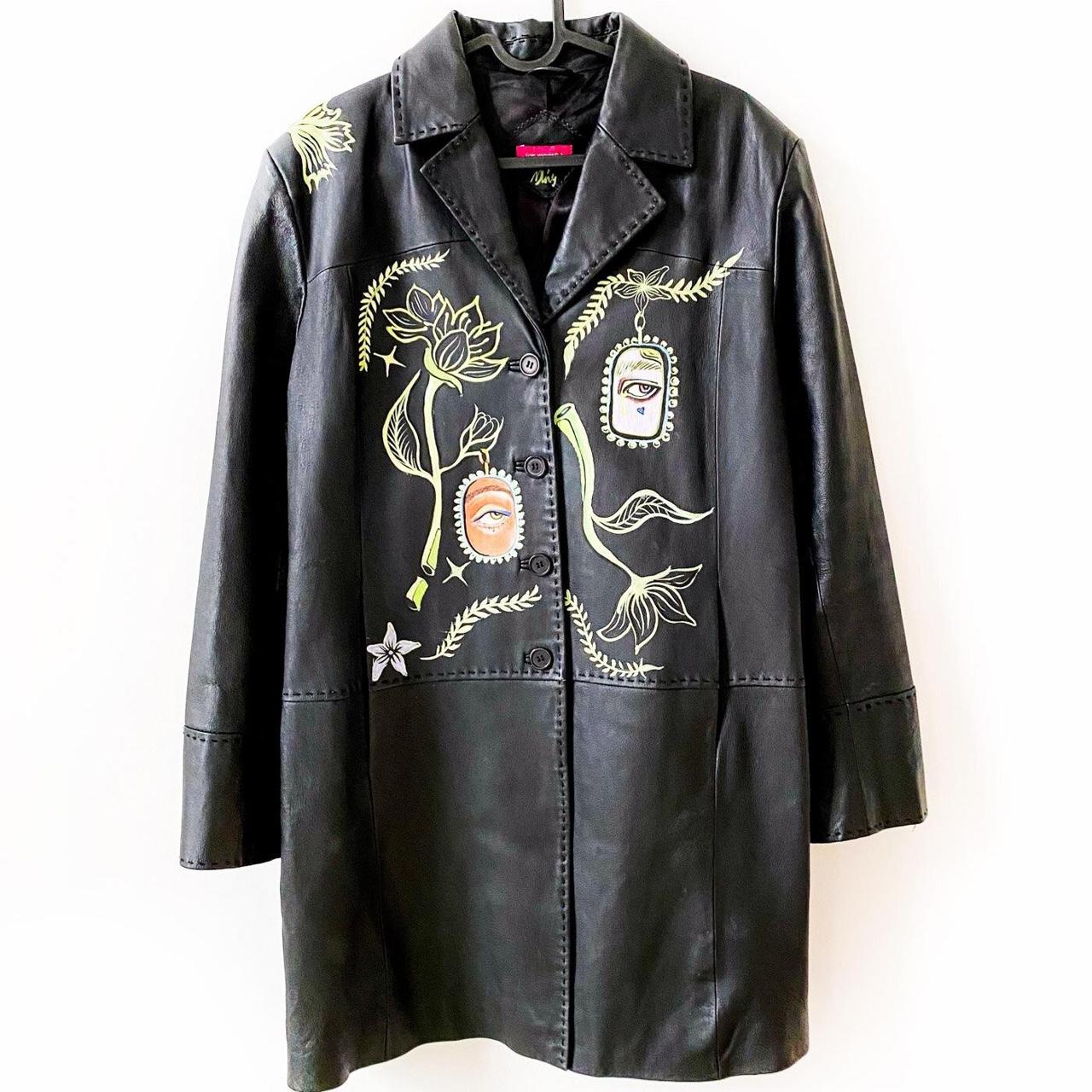 “Unisex Botticelli Leather Jacket” 100% black... - Depop