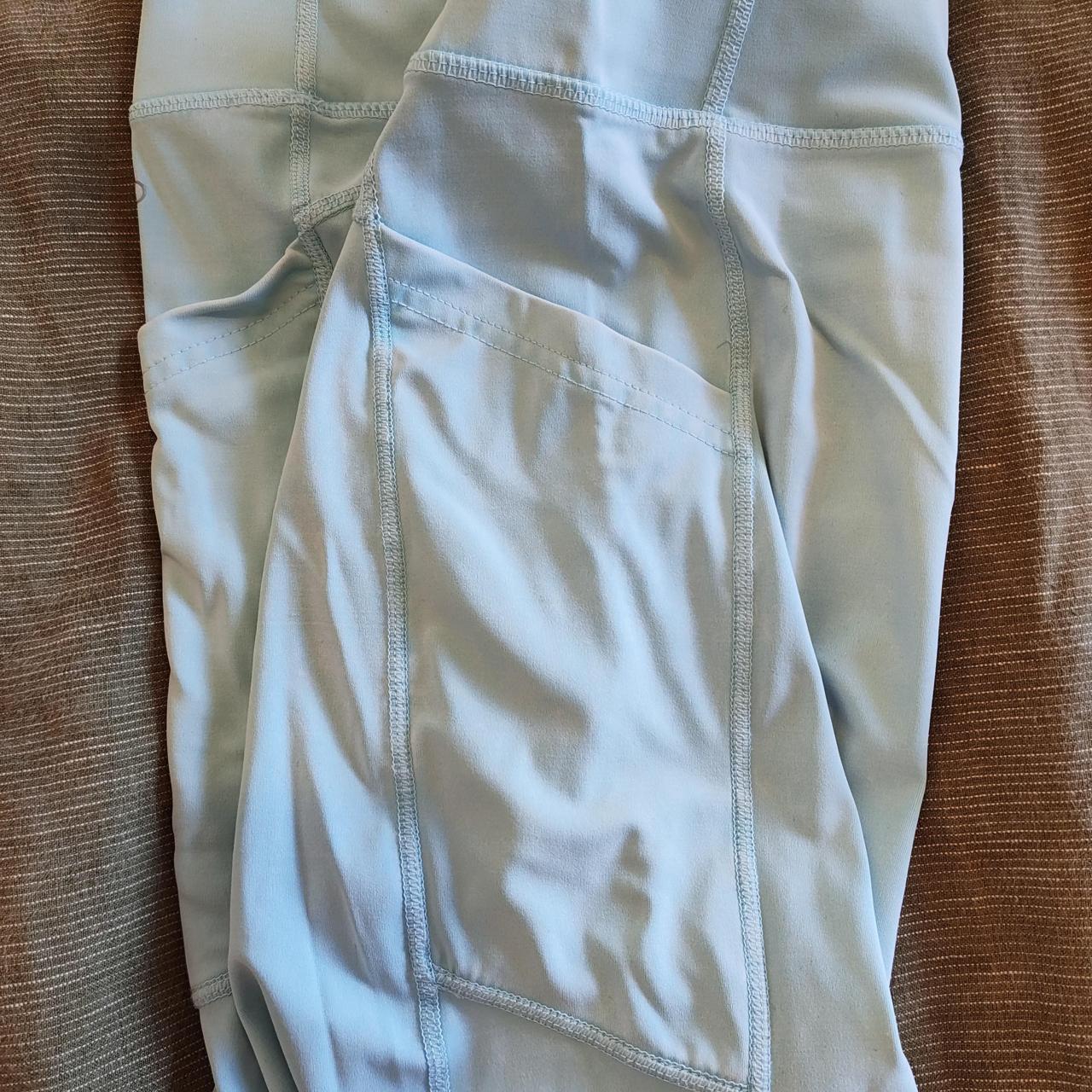 Blue Ell & Voo sports gym tight shorts with large... | Depop