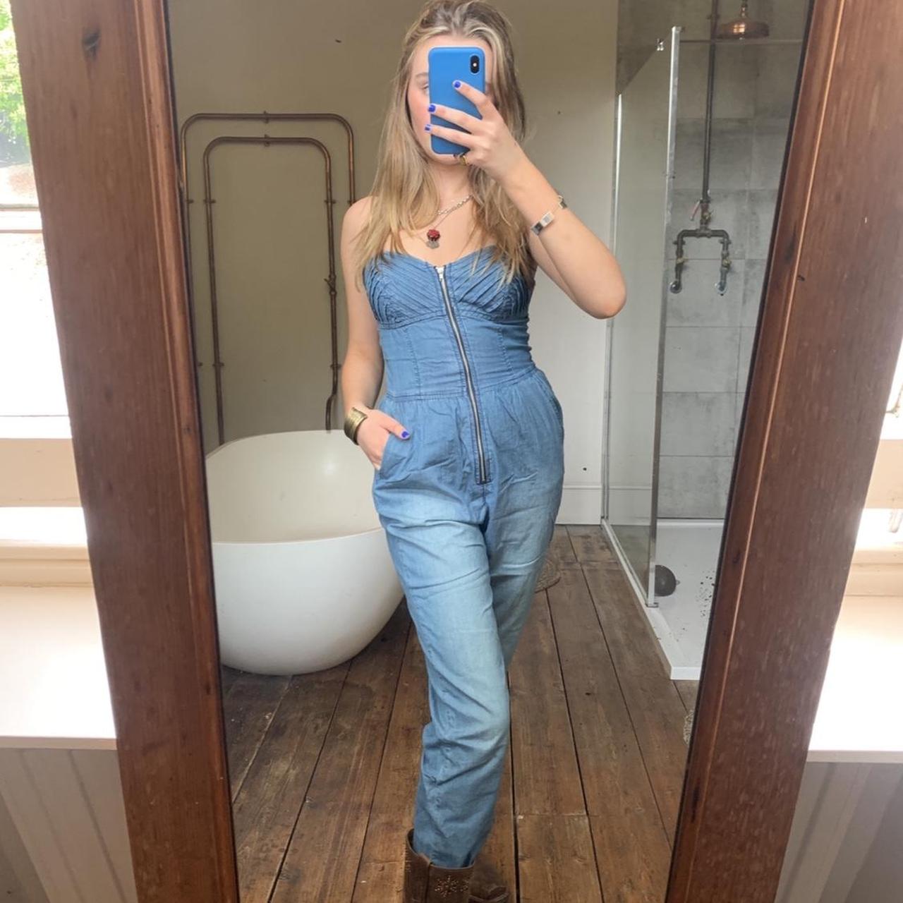 VINTAGE DENIM JUMPSUIT Fun jumpsuit ⭐️ Size... - Depop
