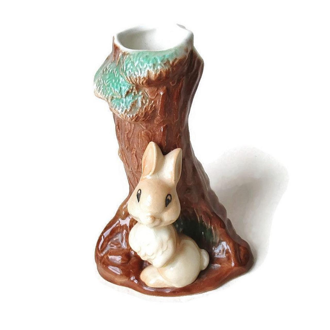 Rabbit Figurine Bud Vase Hornsea Pottery Royal Fauna... - Depop