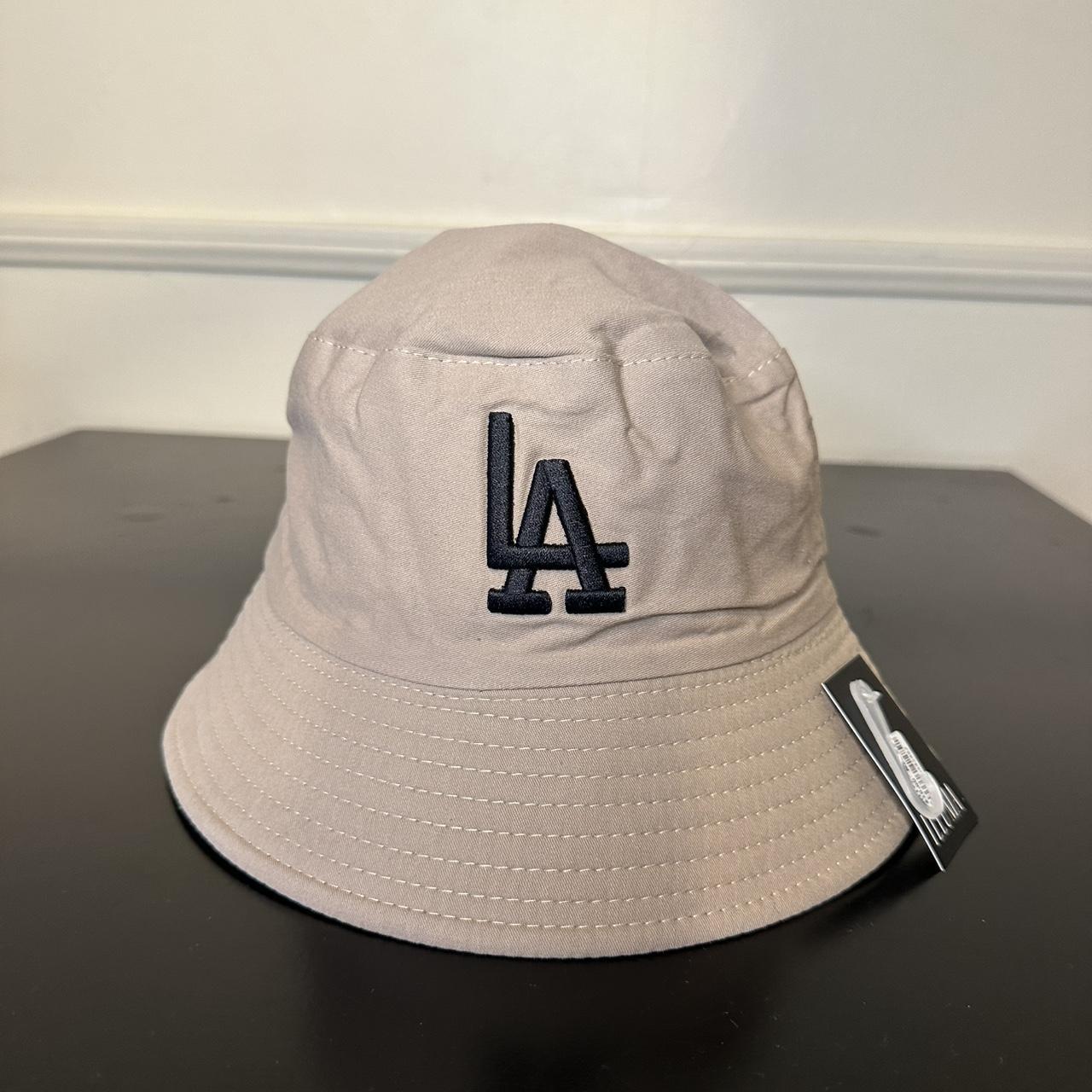 Tan and black LA Dodgers bucket hat #Dodgers | Depop