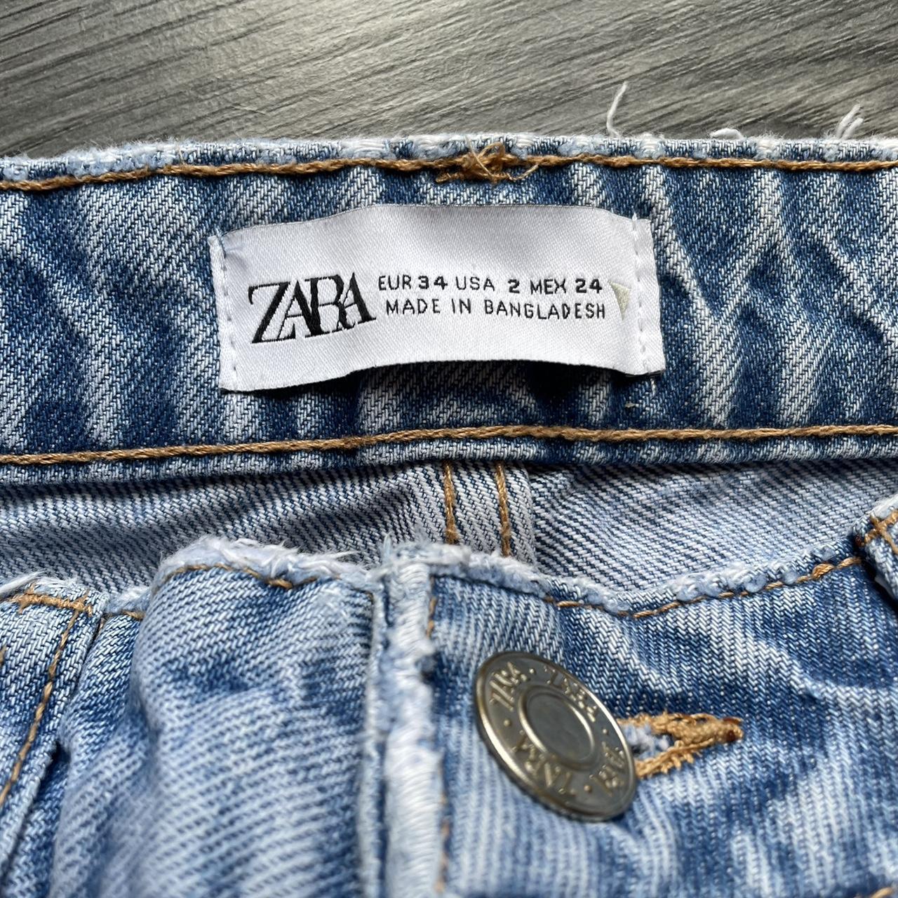 Zara ripped mom jeans. Size 6, worn a few times in... - Depop