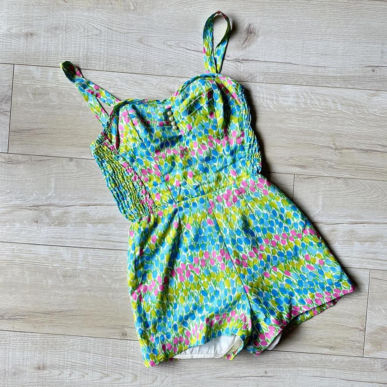 Beautiful vintage 1960s gabar New York romper. In... - Depop