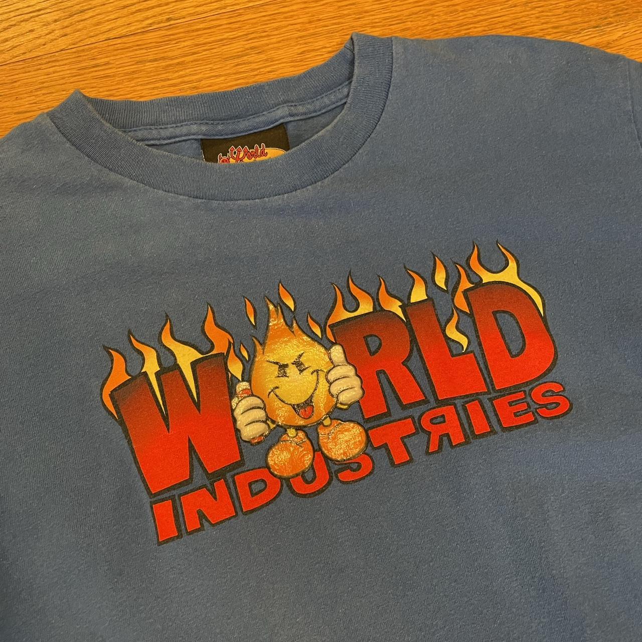 Vintage World Industries Flame Boy Long-Sleeved... - Depop