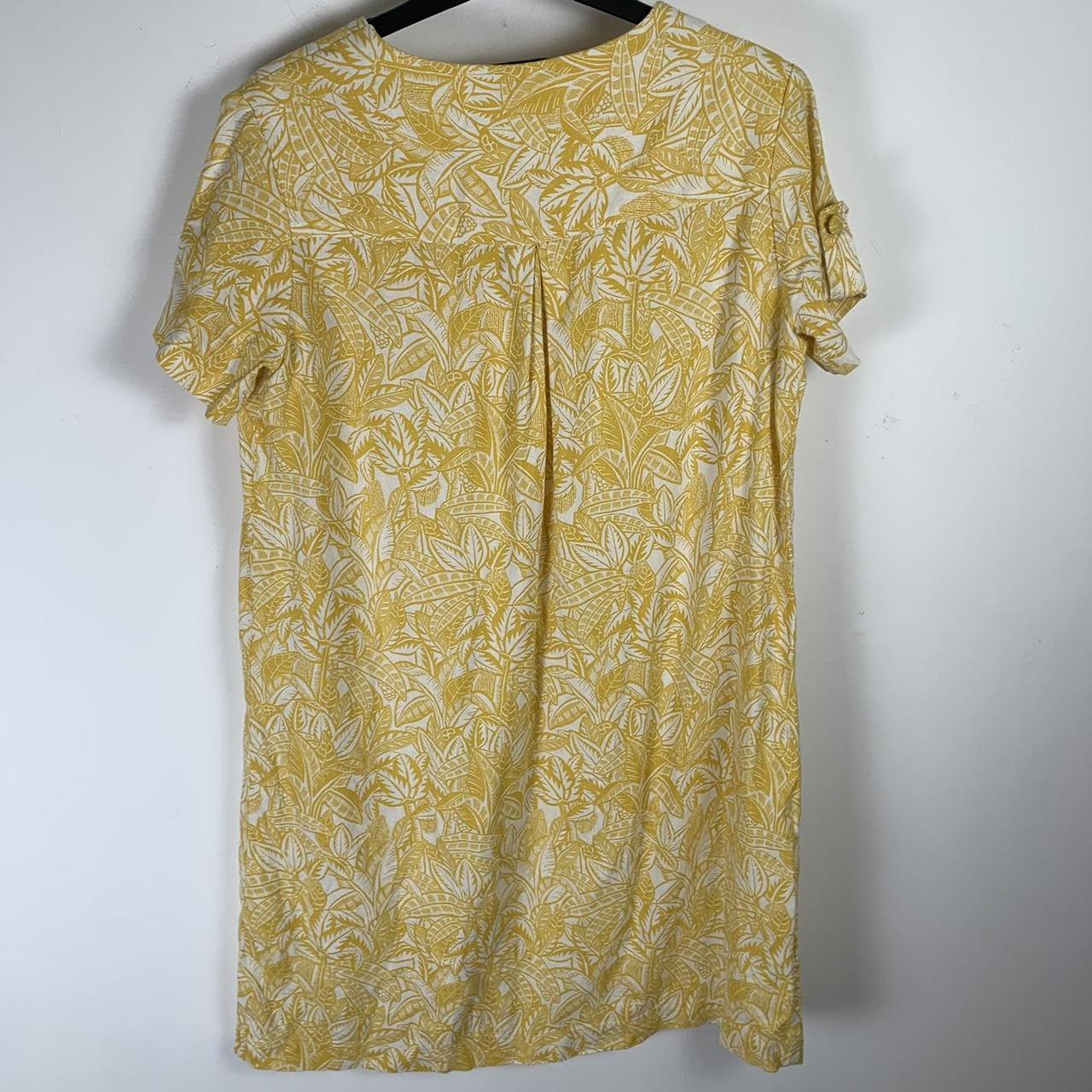 TU yellow tropical linen blend dress Size 10 petite ... - Depop