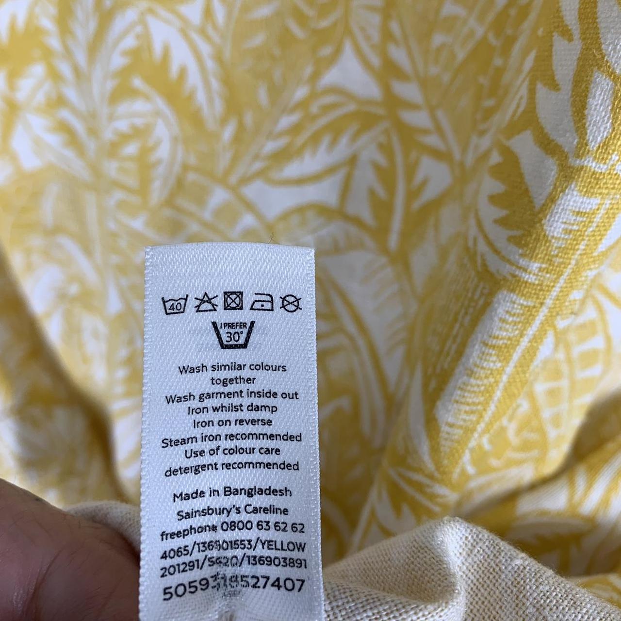 TU yellow tropical linen blend dress Size 10 petite ... - Depop