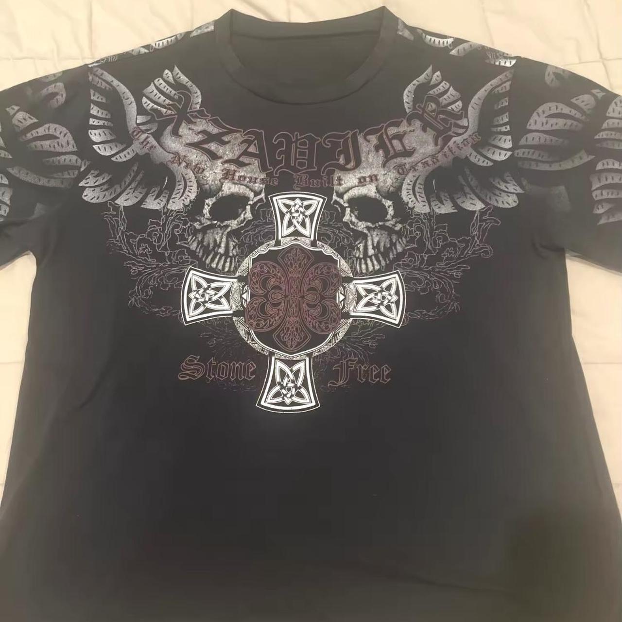 Black Affliction short sleeve shirt #goth - Depop