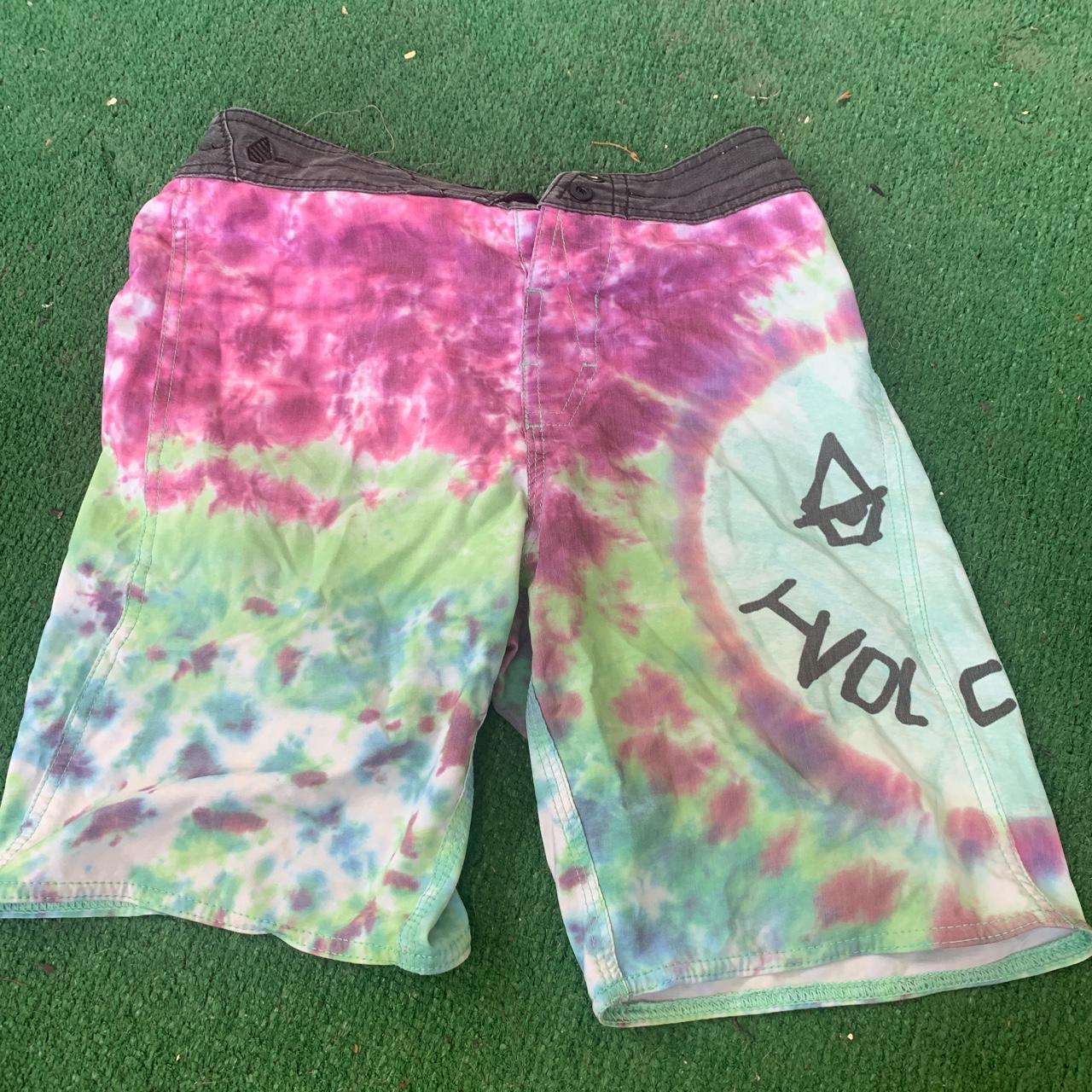Volcom tie dye bathing suit worn quite a bit but in... - Depop