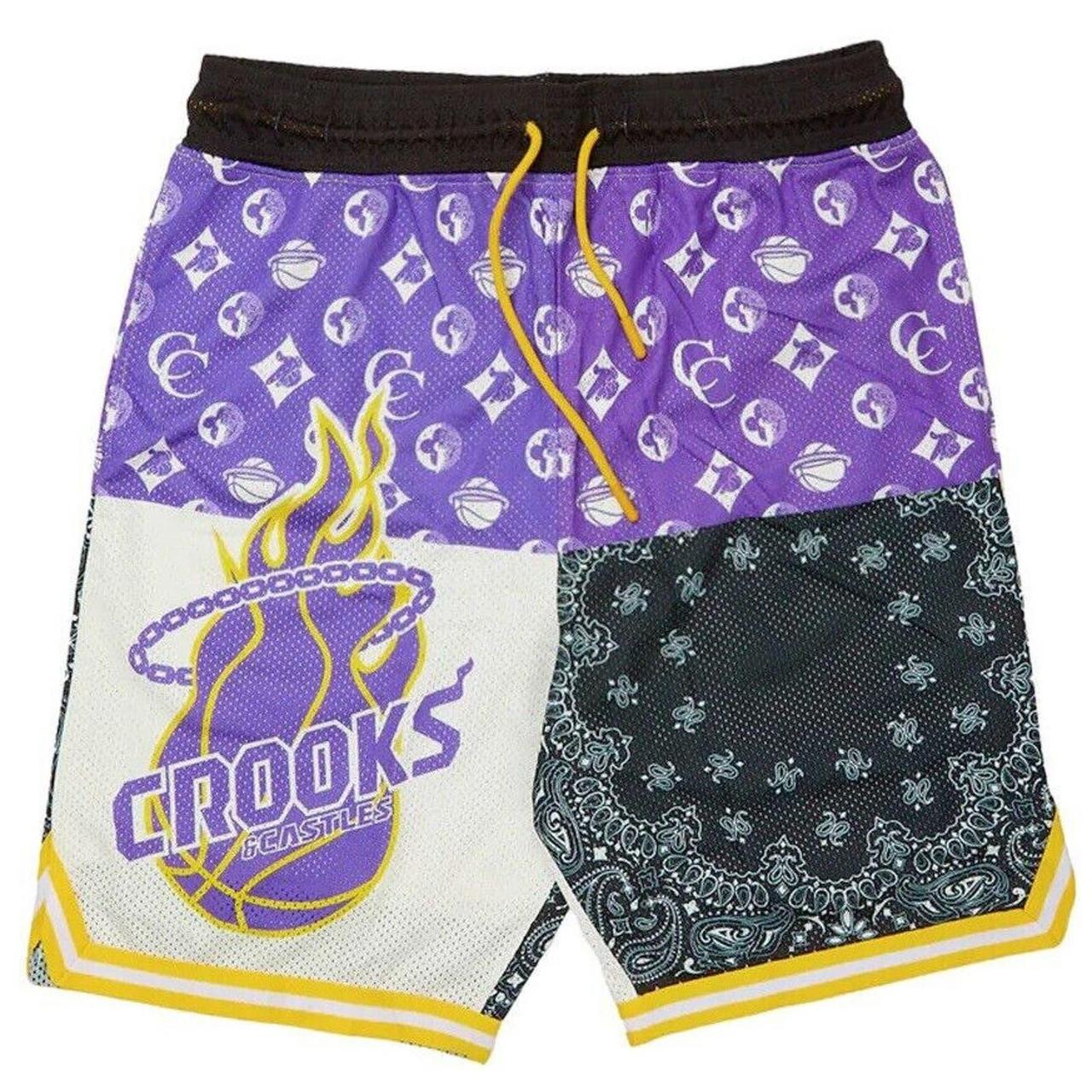 * Crooks & Castles men's mesh shorts * Front and... - Depop