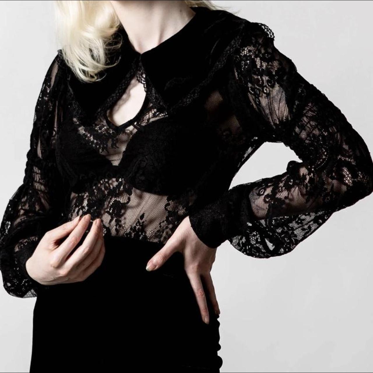 Killstar Women's Black Blouse | Depop