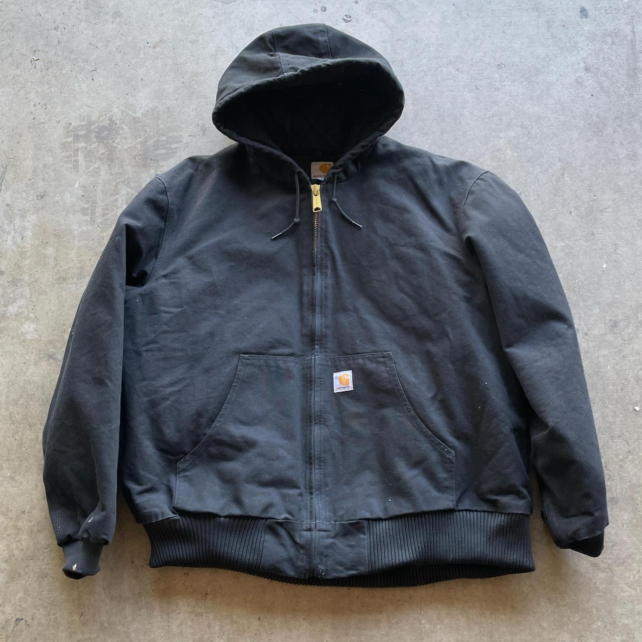 Carhartt jacket Made in USA size 2xl all black good... - Depop