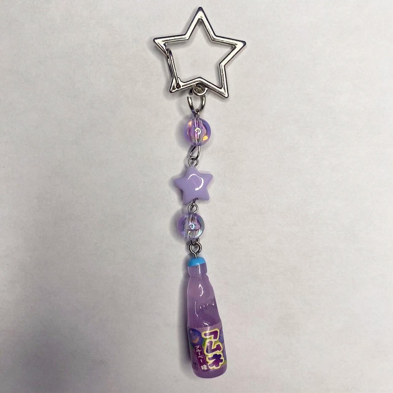 Purple ramune bottle keychain 💜 Handmade by me!... | Depop