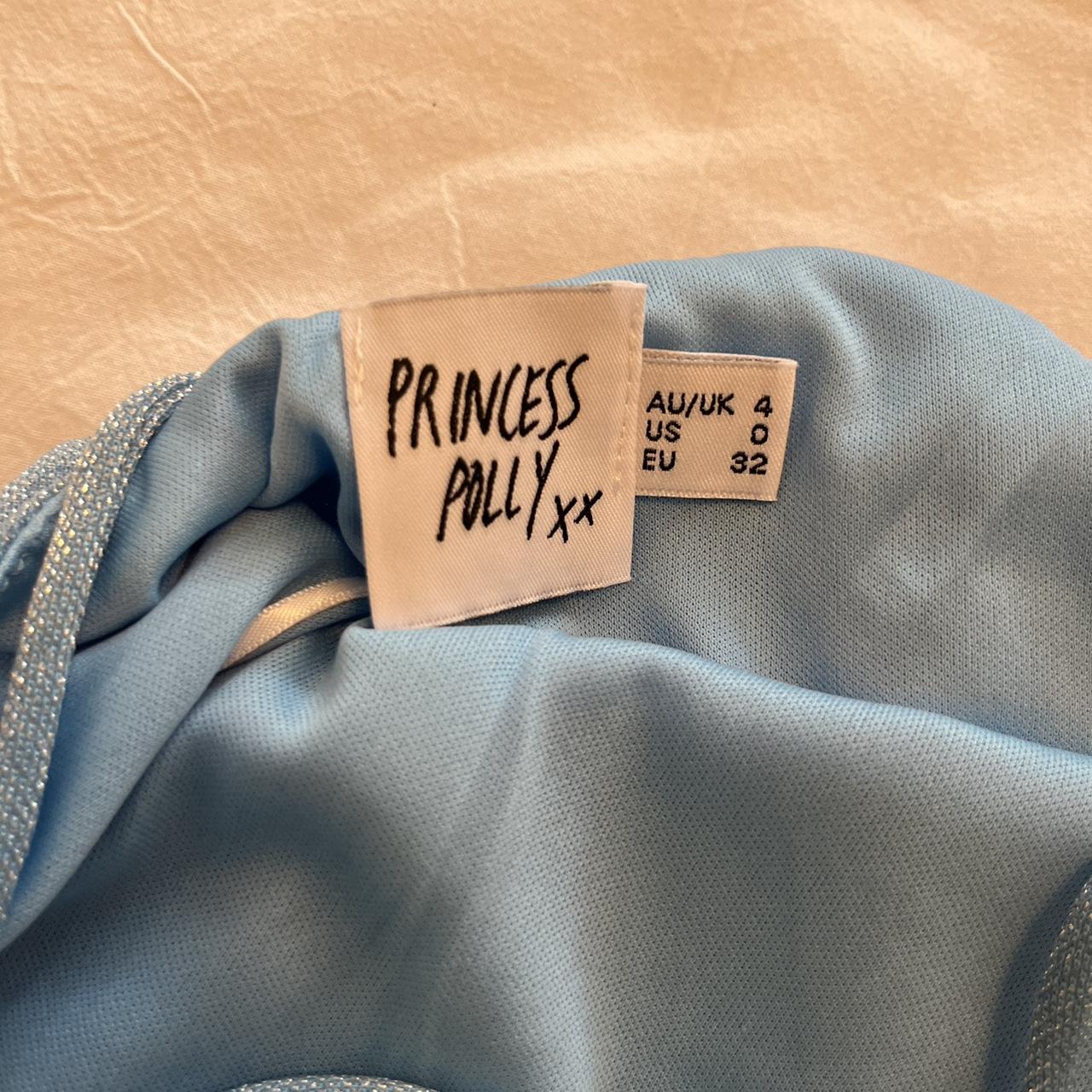 princess poly blue sparkle dress worn once at Eras... - Depop