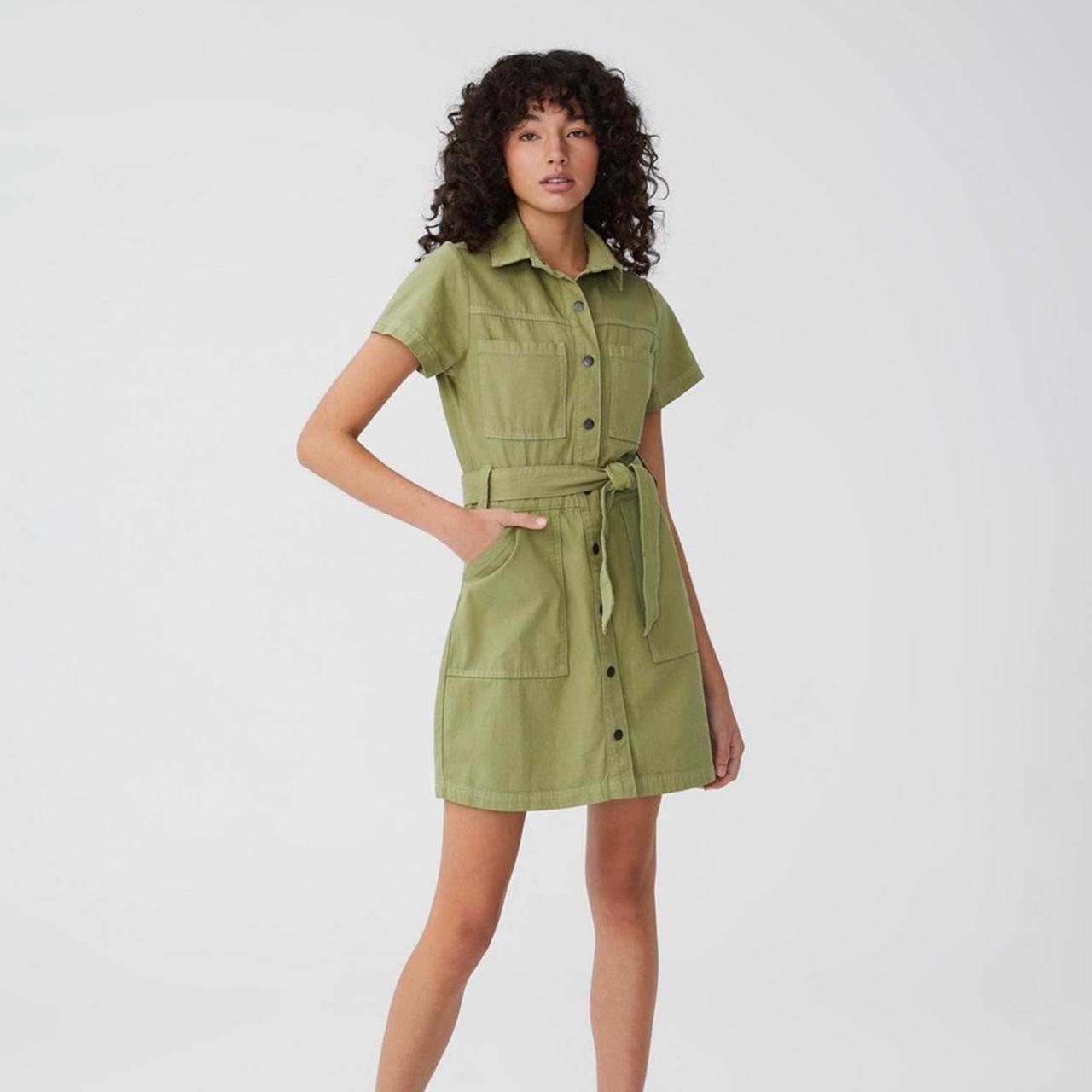 Cotton On Denim Utility Mini Dress Mid-weight,... - Depop