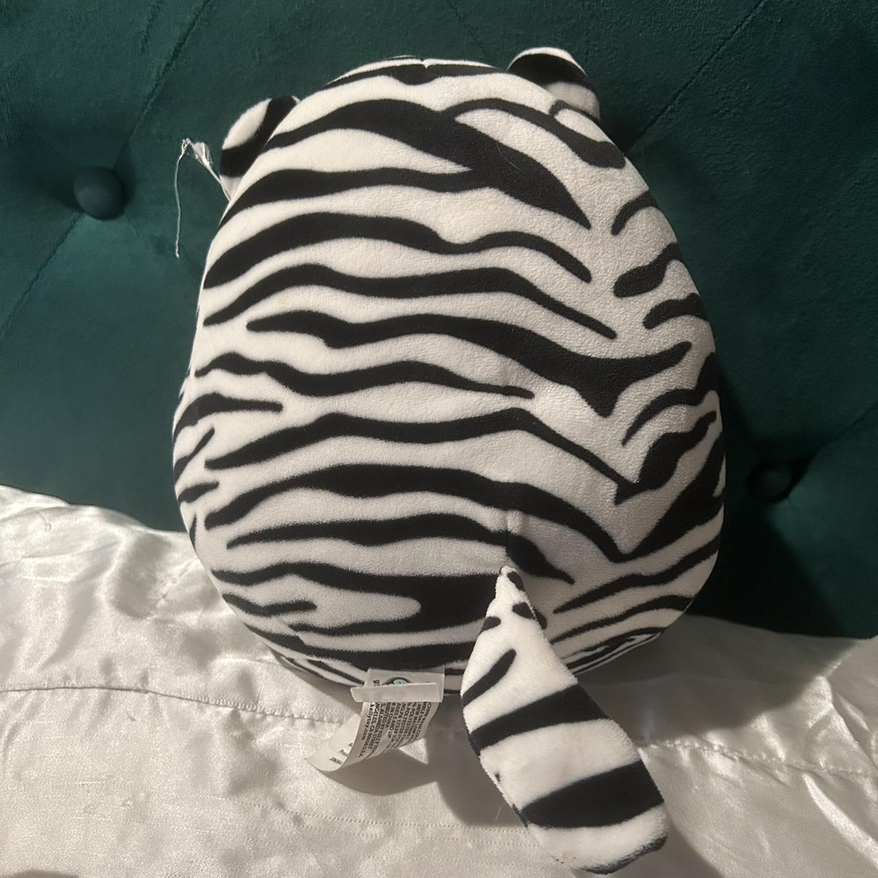 zebra 6inch squishmallow just been sitting in the... - Depop