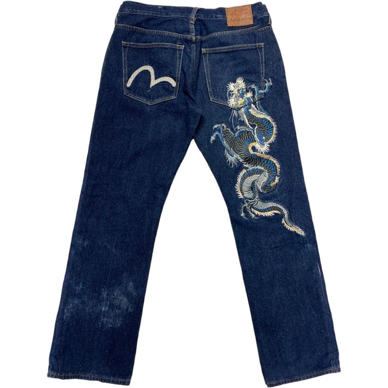 EVISU DRAGON EMBROIDERED SEAGUL •Size: W34 (Can be... - Depop