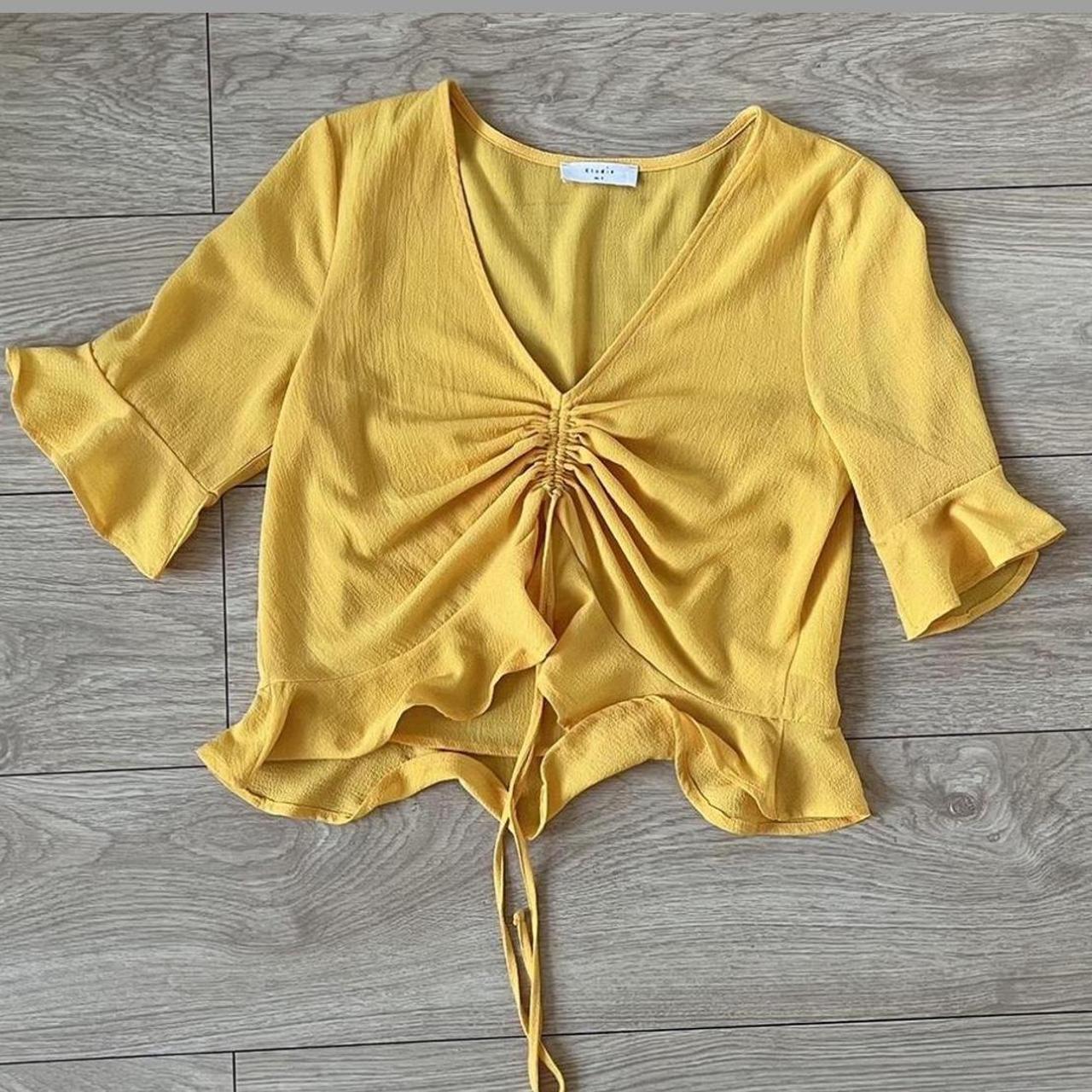 Cute sunny yellow top, size small, can be adjusted... - Depop