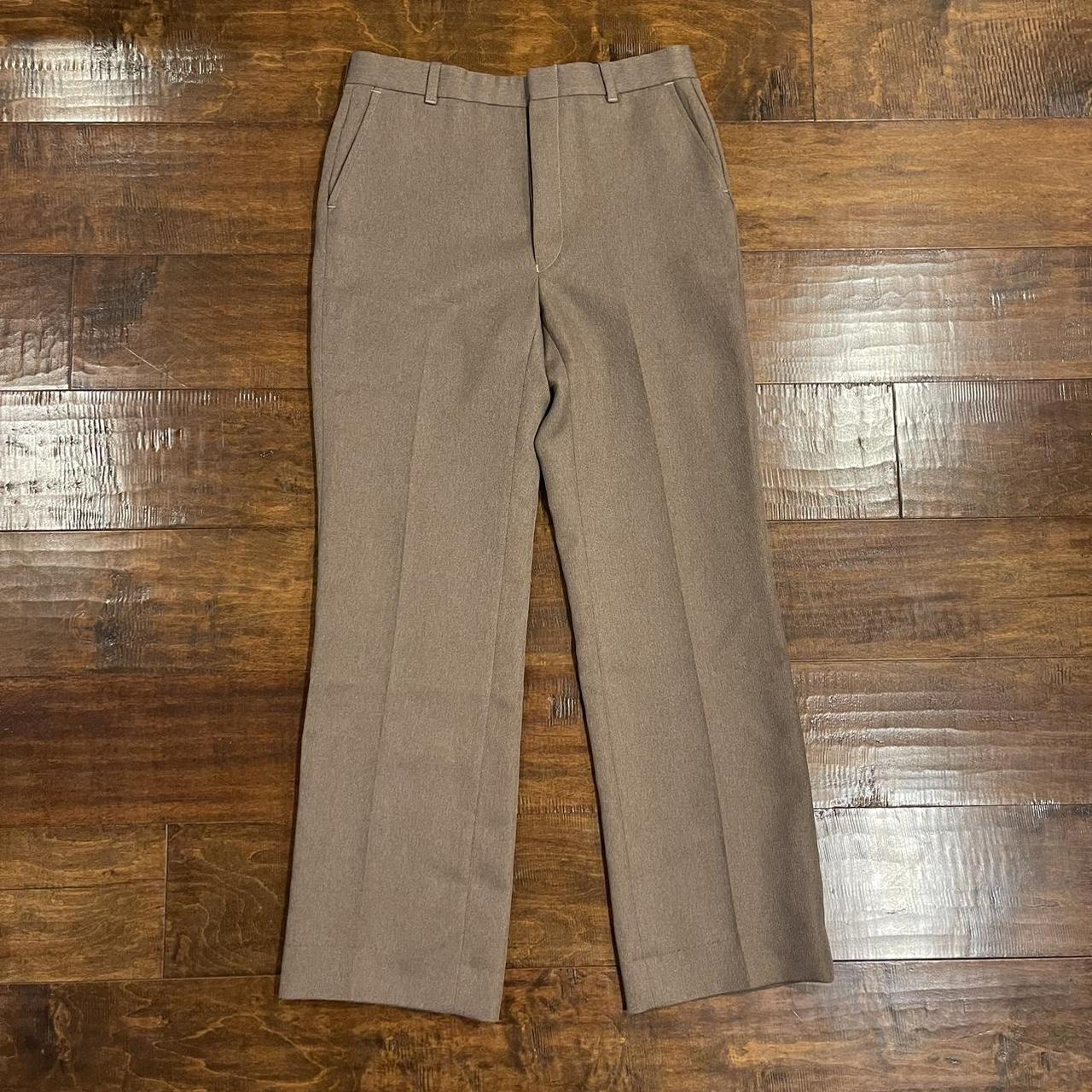 1970s Brown Slacks Waist 32” Length 42” Rise... - Depop