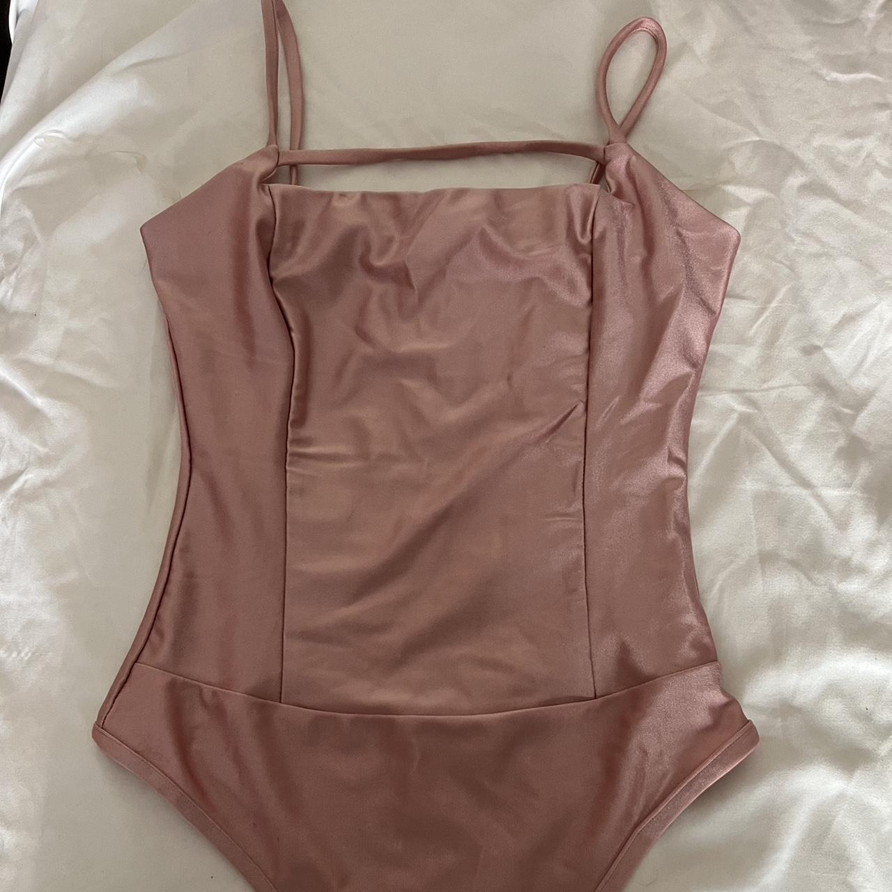 the cutest pink bodysuit! size s in amazing... - Depop