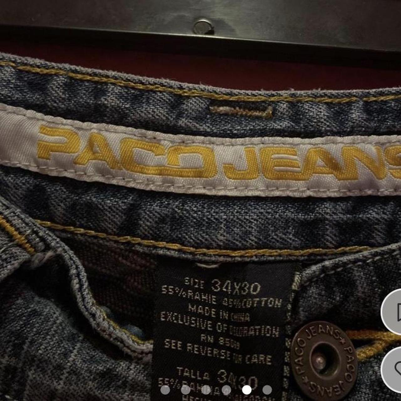 Paco Men's Blue and Yellow Trousers | Depop