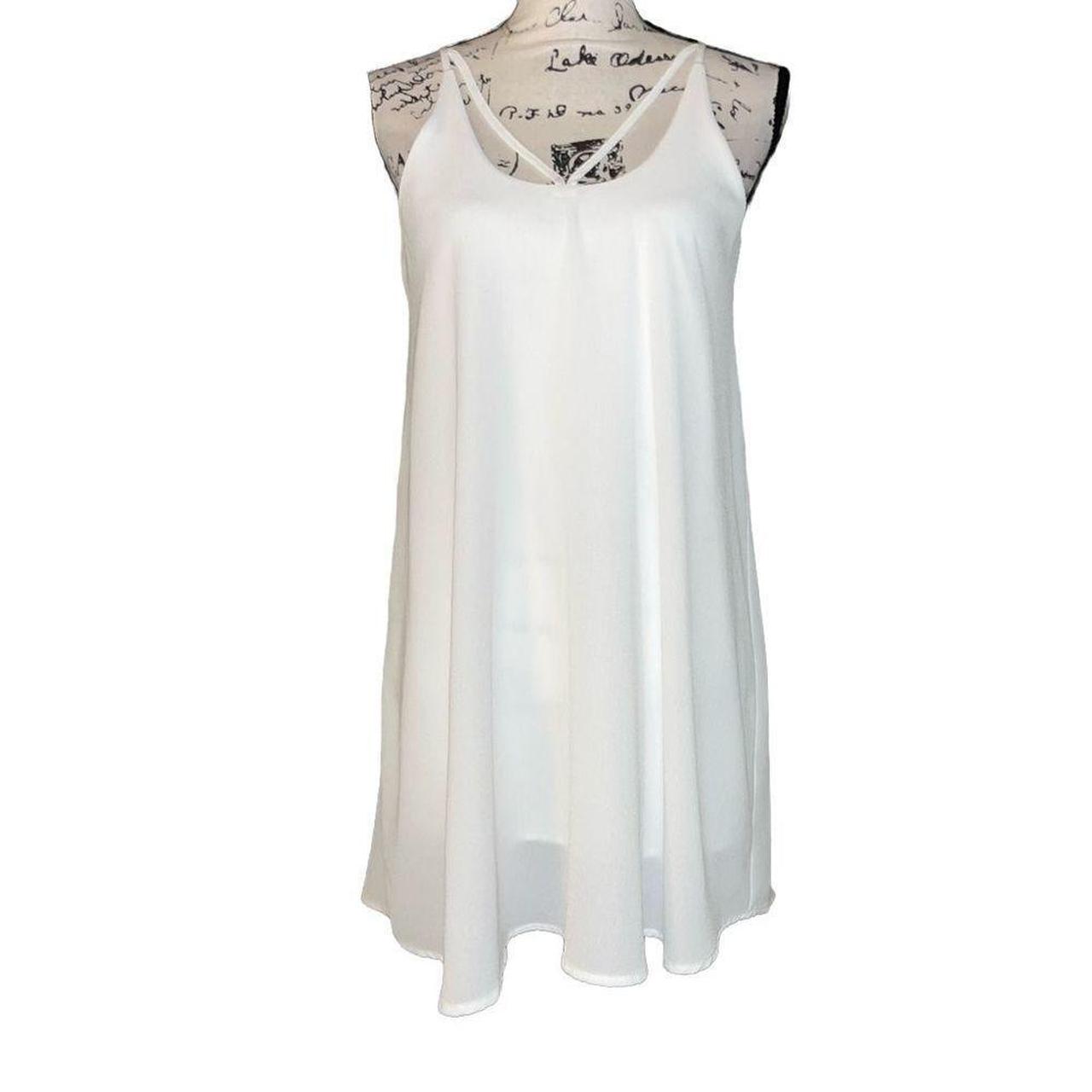 Blue Rain white dress Self: 100% polyester Lining:... - Depop