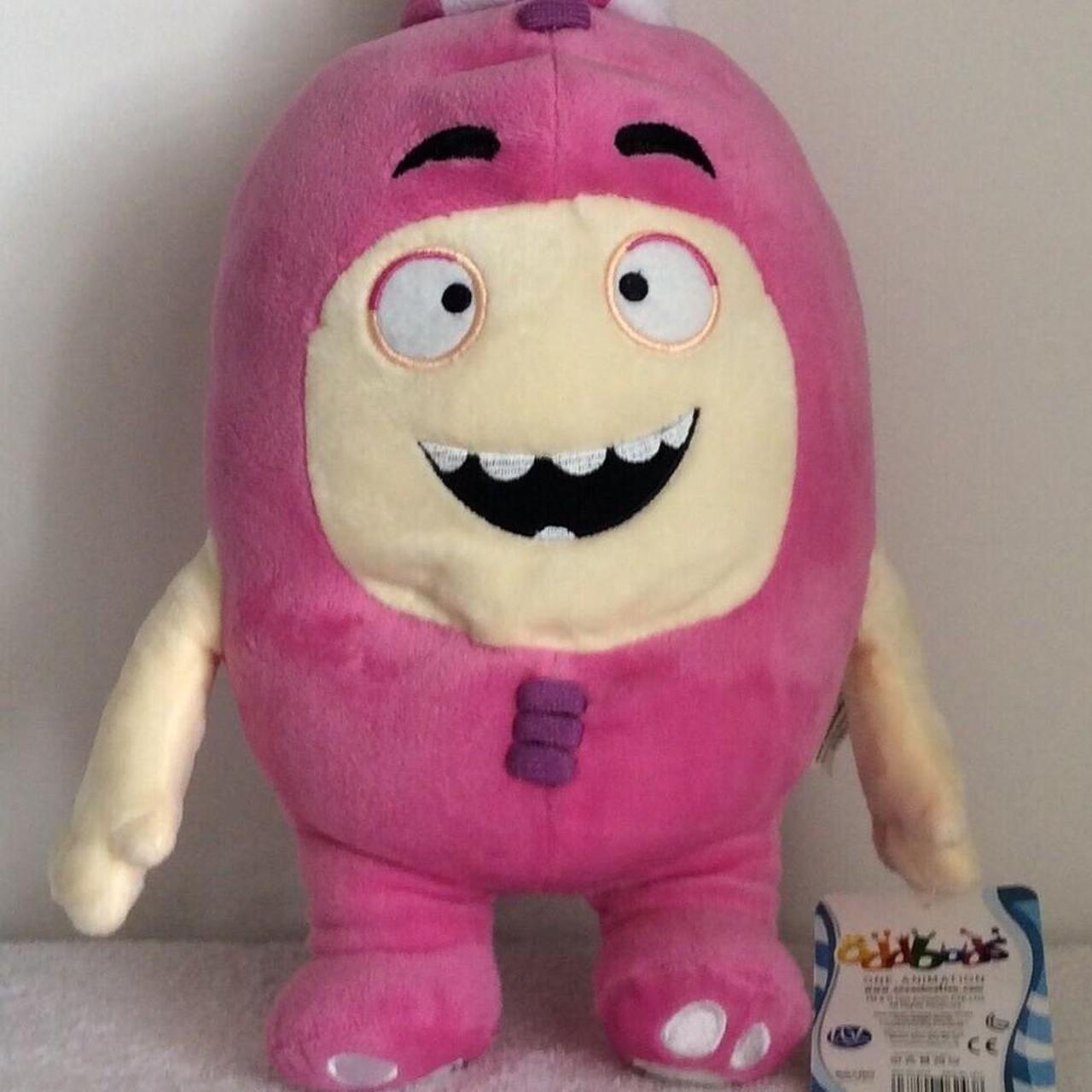 Pink and yellow Oddbods plush toy Rare NEWT #kidcore | Depop