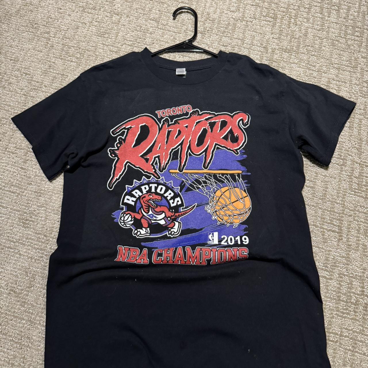 -2019 Toronto Raptors NBA Champions black cotton... | Depop