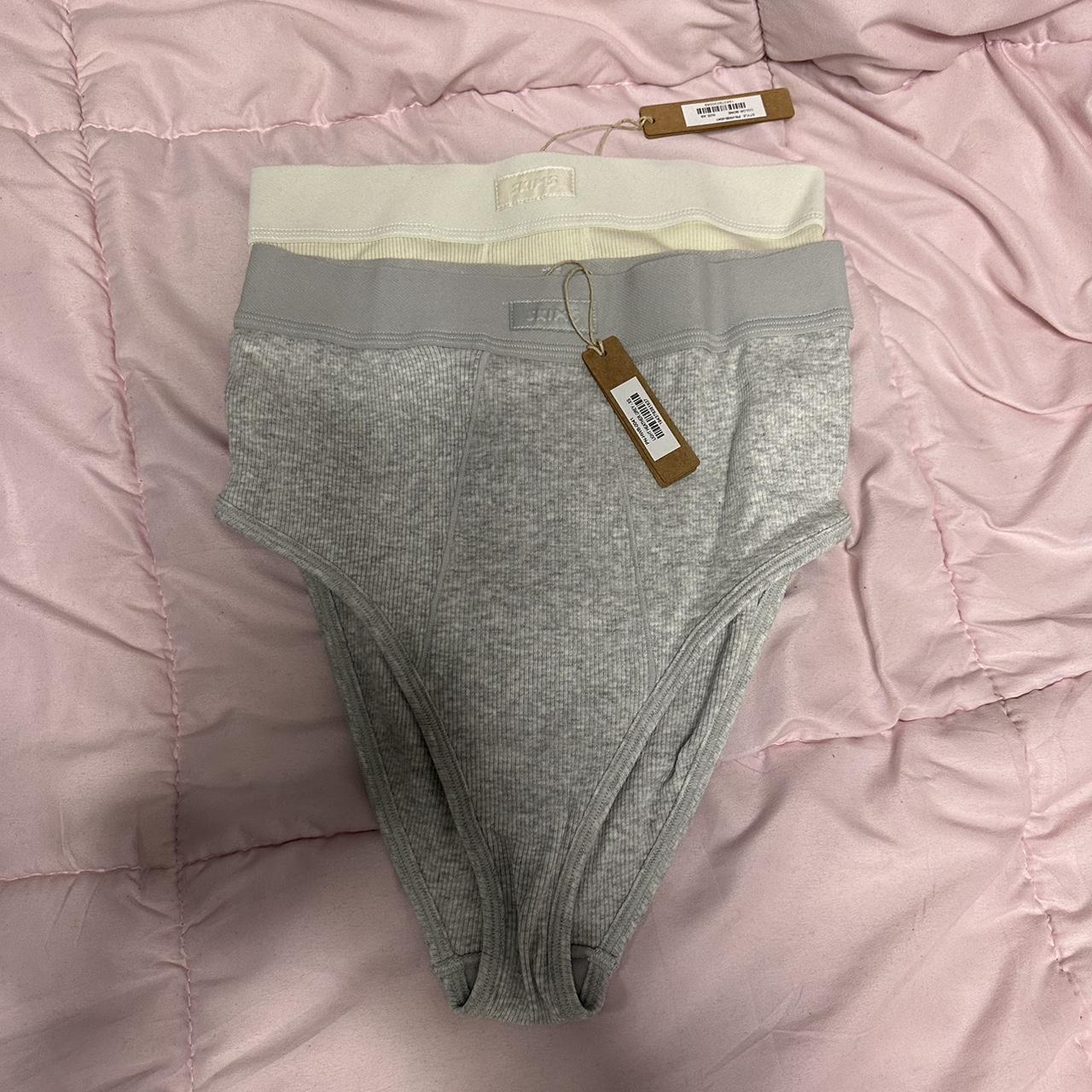 skims underwear gray and bone color comes with both... - Depop