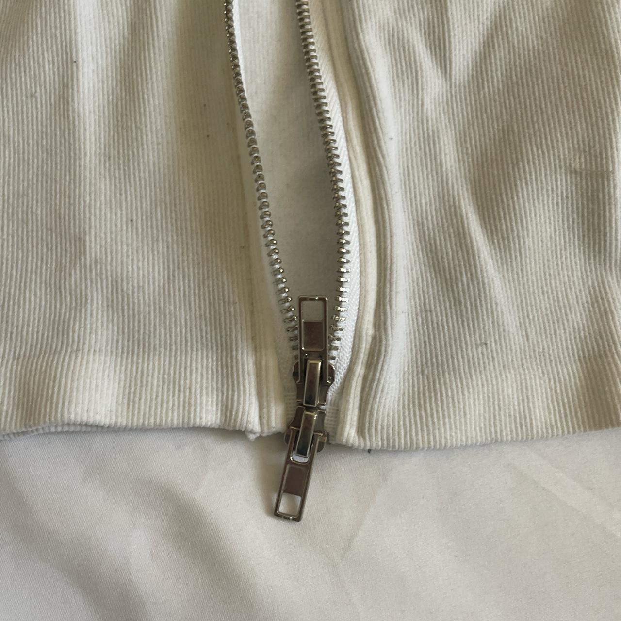 Cropped skin tight Double Zipper top PAY USING... - Depop
