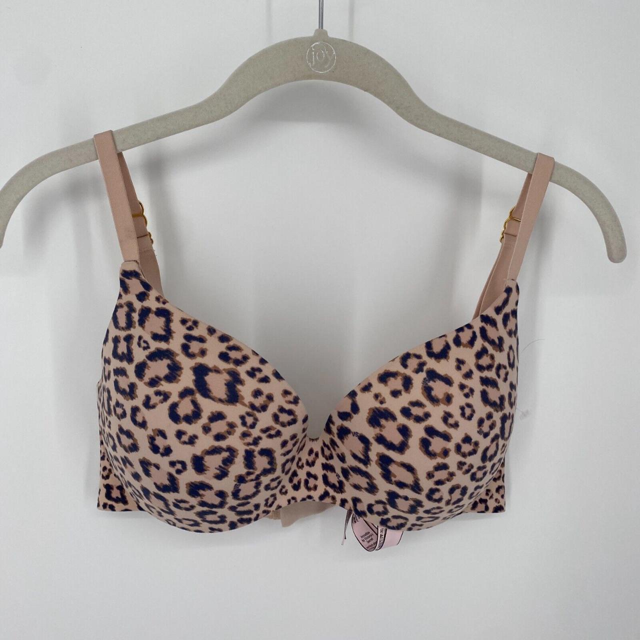 Victoria's Secret bra womens 34D brown beige leapord... - Depop