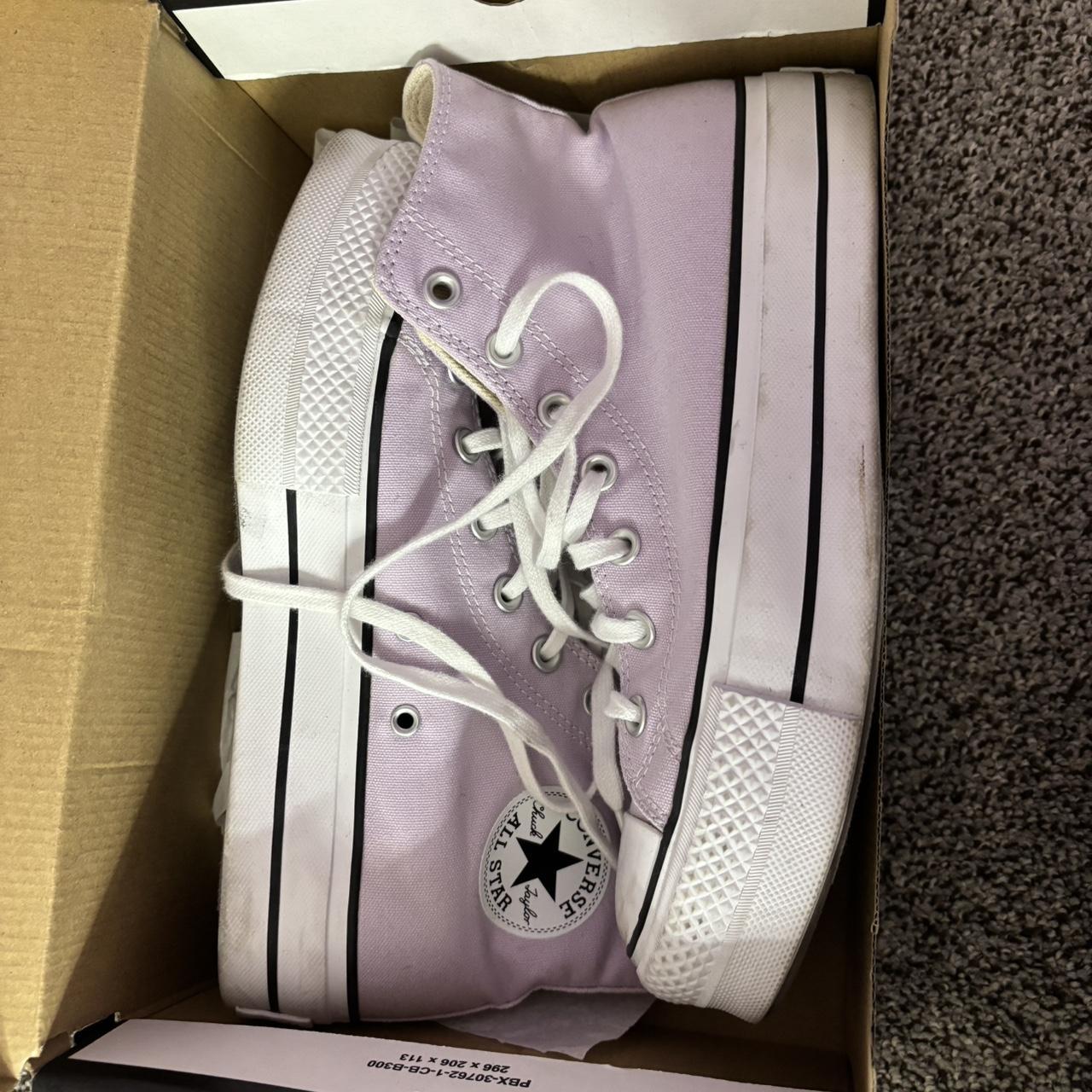 Converse Chuck Taylor All Star Lift Hi Pastel Lilac... | Depop