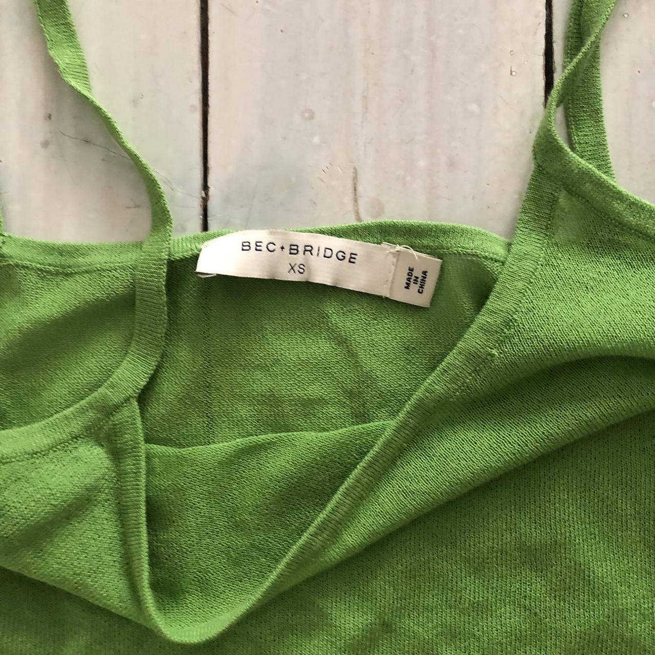 Bec & Bridge Green mesh cami XS worn only a handful... - Depop