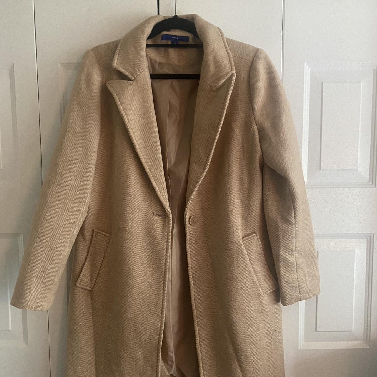 Tan Overcoat. Dry clean only. - Depop