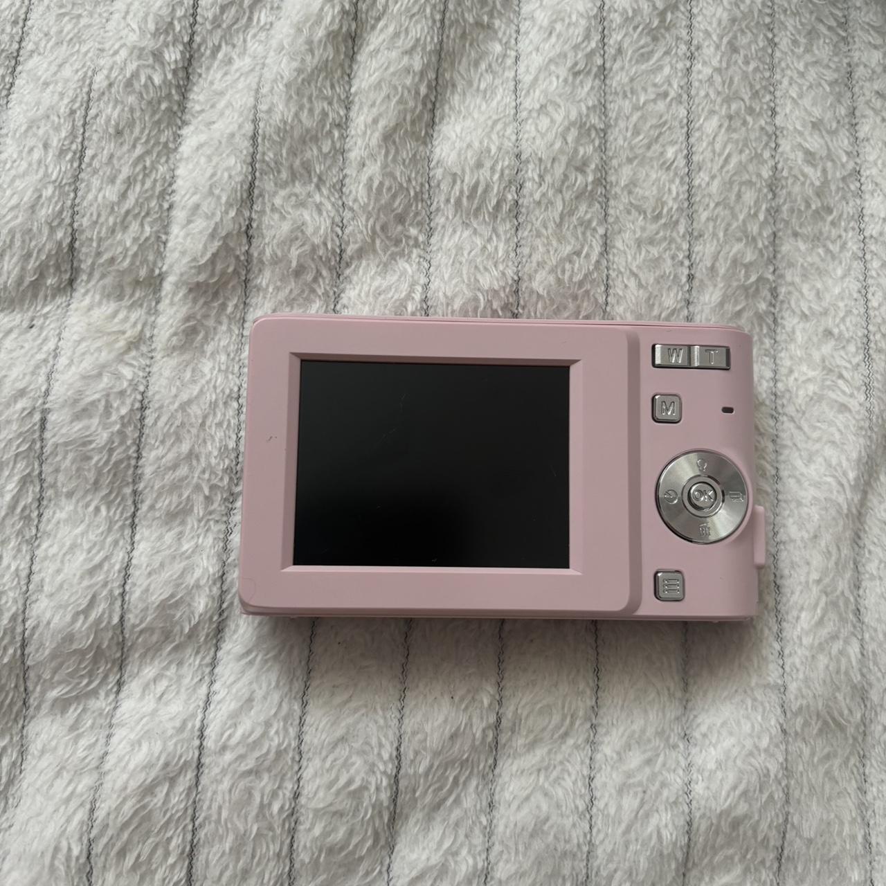pink digital camera includes box and items included - Depop