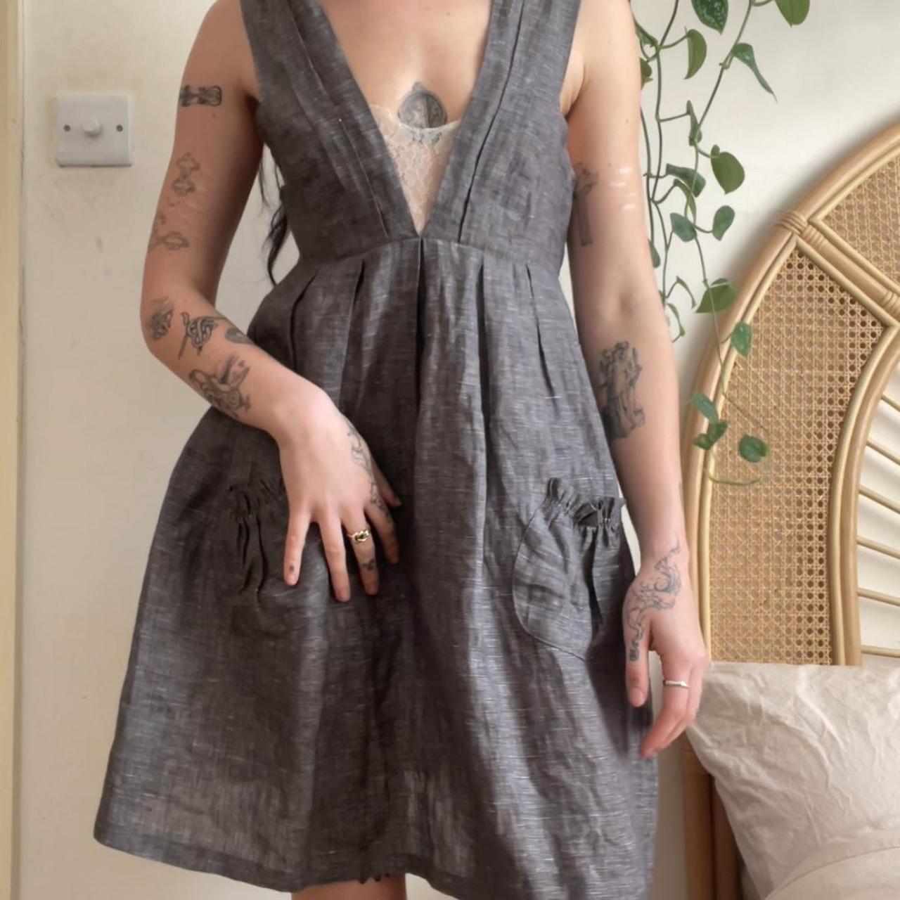True vintage 90s Debra rodman unique grey dress... | Depop