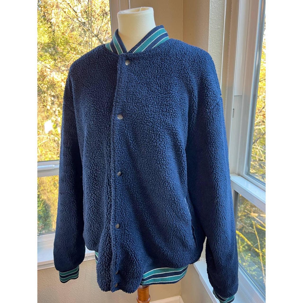 Mens Urban Outfitters Teddy Bomber Jacket Varsity... - Depop