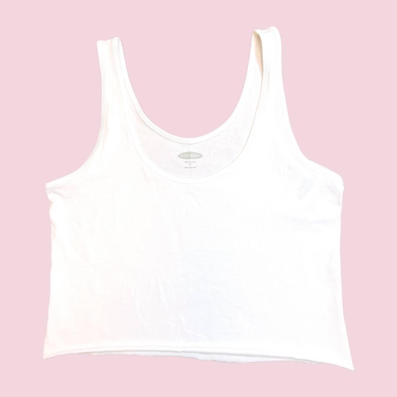 Old Navy First Layer Cropped Tank NWT Small Raw... - Depop
