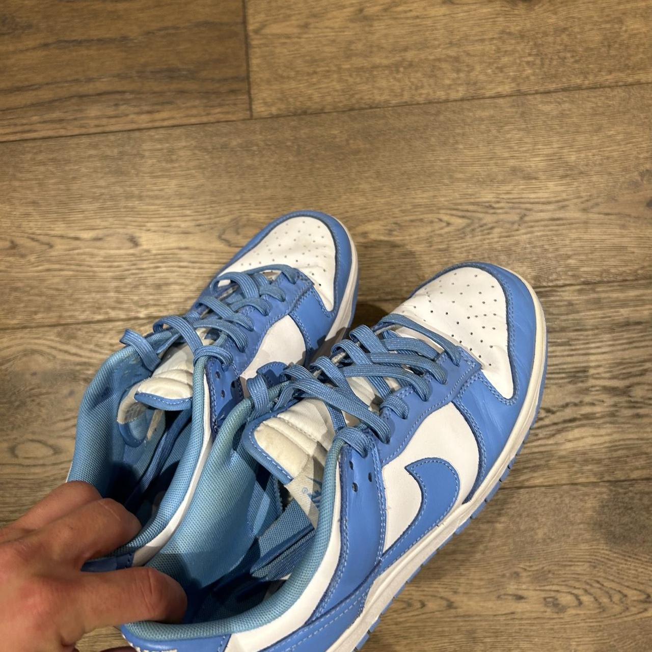 Nike UNC dunks us10 Worn, still in good condition - Depop