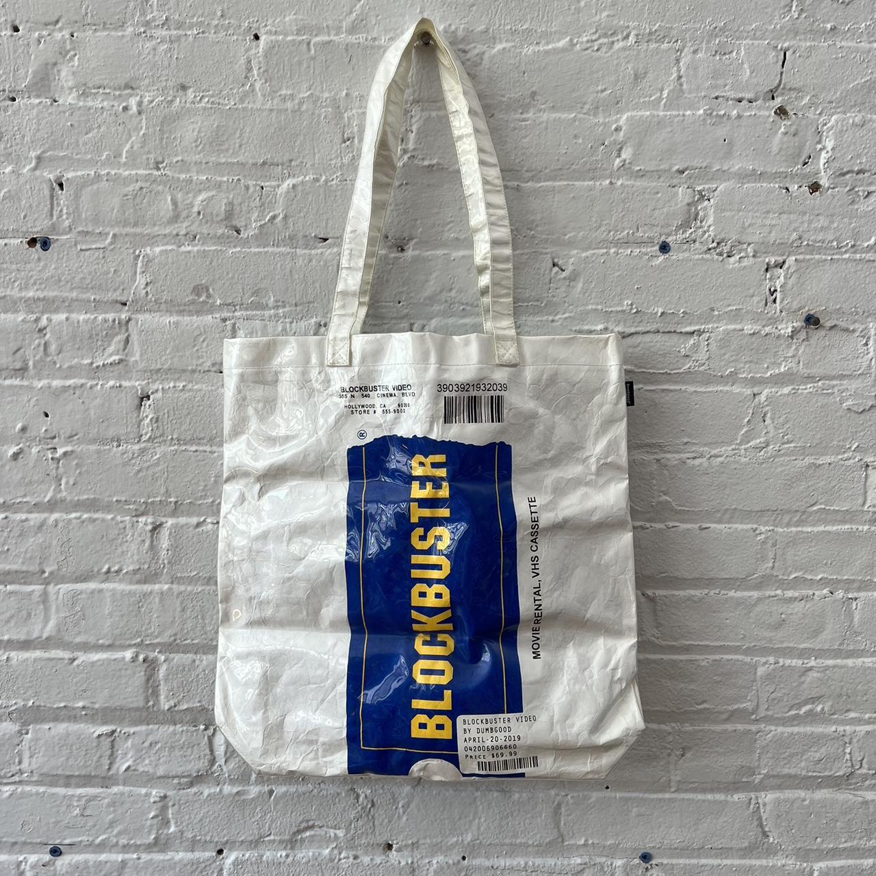 Blockbuster x Dumbgood plastic/PVC VHS tote bag... - Depop